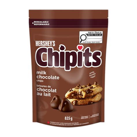 Hersheys Chipits Milk Chocolate Chips 835g Bag
