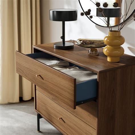 RÅdmansÖ 3 Drawer Dresser Brown Walnut Effect 90x48x81 Cm 353 8x187