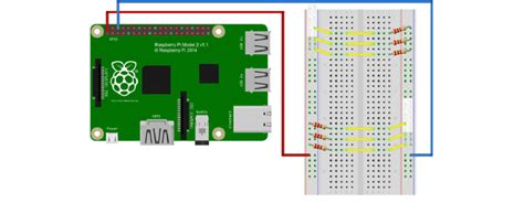 Diagram Of Raspberry Pi And Breadboard With Jumper Cables LEDs And Download Scientific