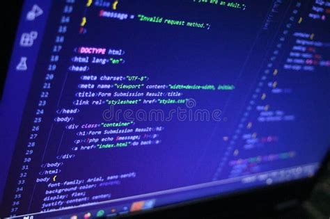 computer code programming language coding close high resolution photo