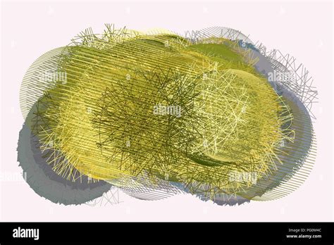 Abstract Conceptual Geometric Messy Random Line Circles Pattern Good