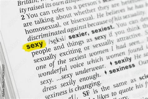 Highlighted English Word Sexy And Its Definition At The Dictionary