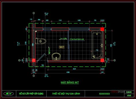 Wc Layout Plan And Elevations