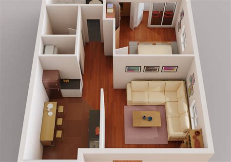 1 Bedroom Apartment Floor Plan Design
