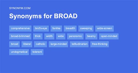 Another Word For Broad Synonyms And Antonyms
