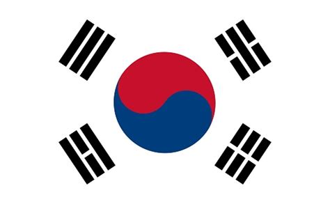Ilustración De Vector De La Bandera Nacional De Corea Material
