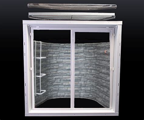 Boman Kemp Window Well 52 Wide 36 Egress Projection White Or Stackst