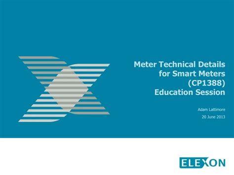 [ppt] Meter Technical Details For Smart Meters Cp1388 Education Powerpoint Presentation