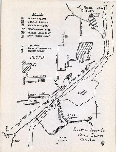 Towns And Nature Peoria Il Streetcar Maps