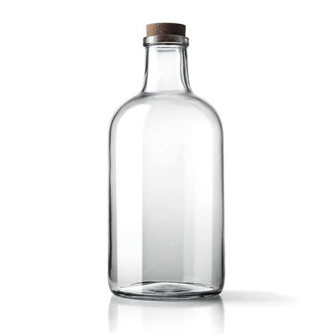 Premium Photo Empty Glass Bottle Isolated On White Background