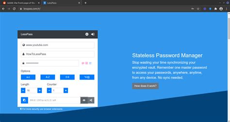 How To Use Lesspass To Manage Your Passwords