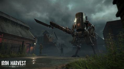 Iron Harvest Game Hd Wallpaper Mech Combat Scene