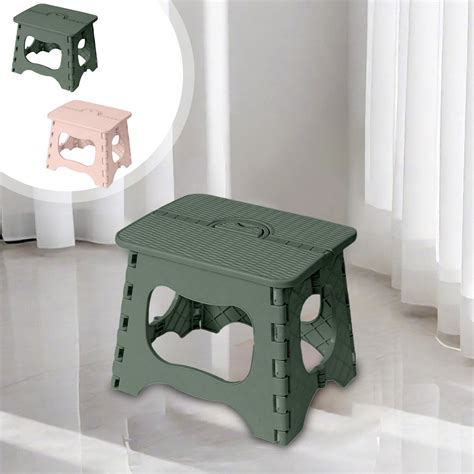 Folding Stool Small Space Saving Lightweight Plastic Foldable Seat