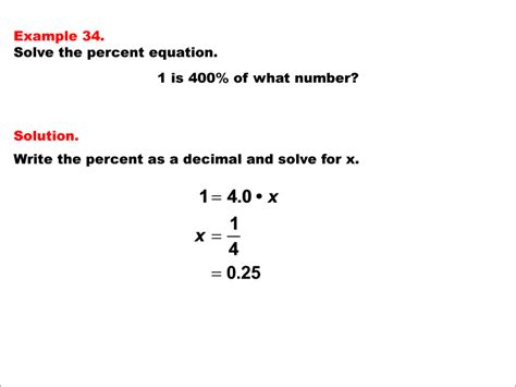math example percents equations with percents example 34 media4math