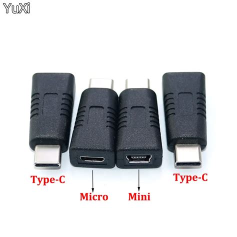 마이크로 미니 암 잭 Usb C 타입 충전 어댑터 안드로이드 잭 충전 데이터 전송 컨버터 샤오미 화웨이용 1 개