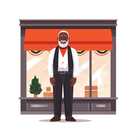 Black Business Owner Vector Flat Minimalistic Isolated Illustration