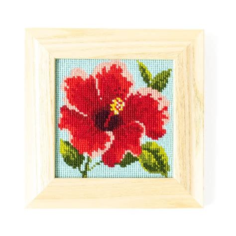 Hibiscus Mini Needlepoint Kit Needlepointcom
