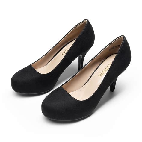 Dream Pairs Womens Elegant Low Stiletto Heel Dress Platform Pumps