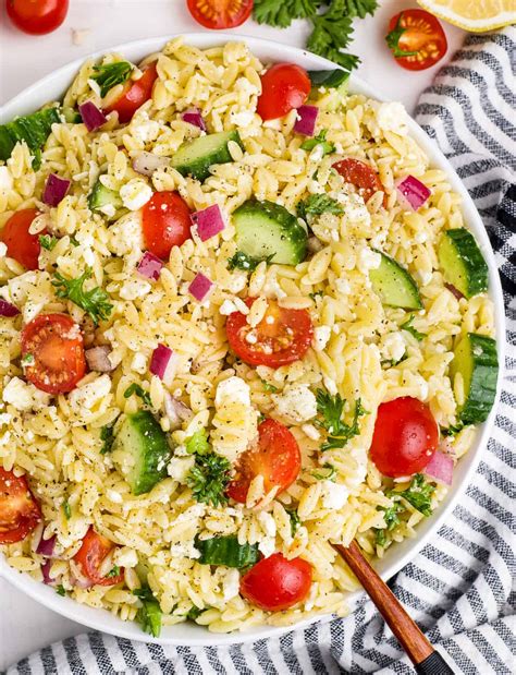 Lemon Orzo Salad The Chunky Chef