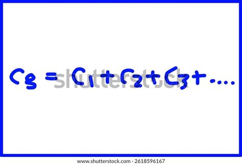 Physics Electrical Capacity Physics Formula Combined Stock Vector