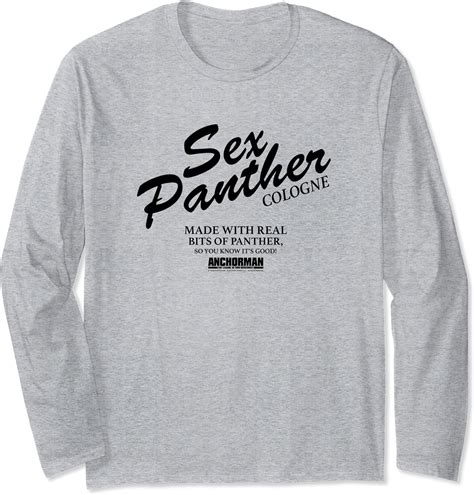 Anchorman Sex Panther Cologne Cursive Text Long Sleeve T Shirt Amazon