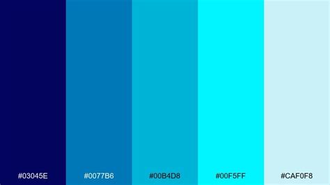 Combinações De Cores Azul Ciano 20 Paletas Hex