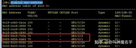 如何查看华为交换接口对应的地址信息 知乎