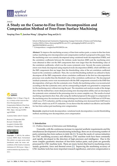 Pdf A Study On The Coarse To Fine Error Decomposition And
