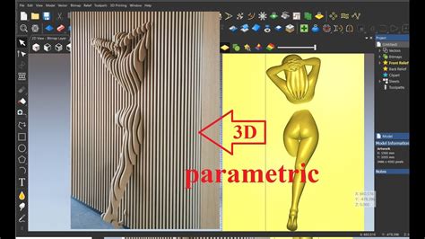 Parametric 3d Wall Design In Artcam 2018 Tutorial In Hindi 3d Lady