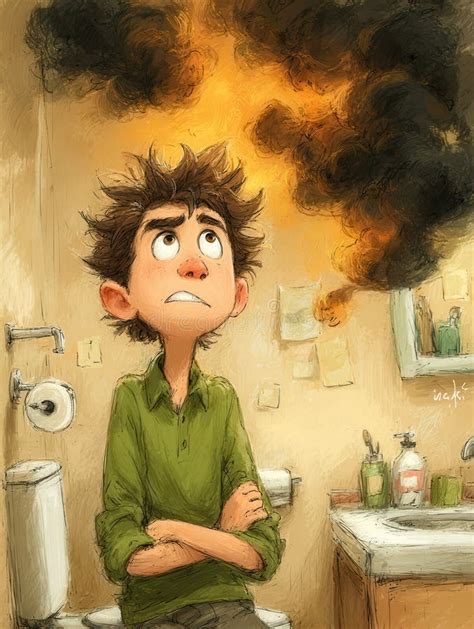 Scared Bathroom Stock Illustrations 156 Scared Bathroom Stock