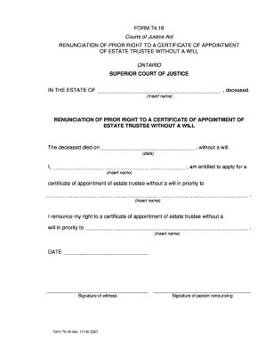 Renunciation Of Executor Form Fill Out And Sign Printable Pdf