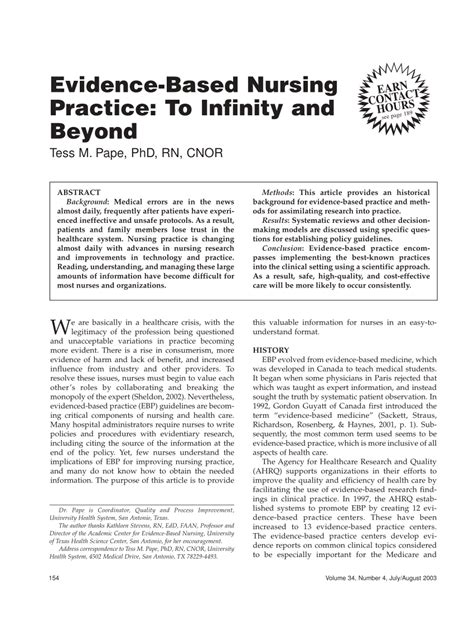 Nursing Journal Evidence Based Practice At Carmina Cox Blog