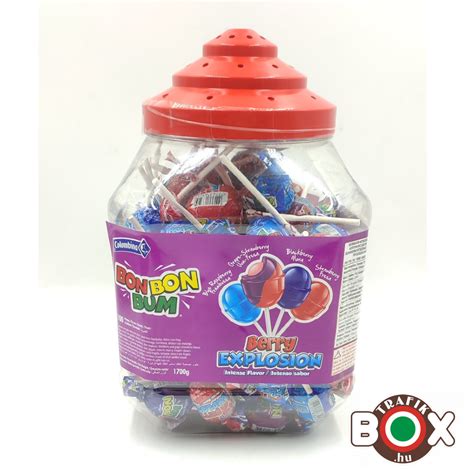 Bon Bon Bumm Rágós Nyalóka Berry Explosion 17g Trafikbox H