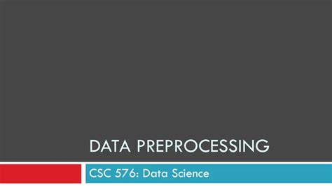 Ppt Data Preprocessing Powerpoint Presentation Free Download Id906321