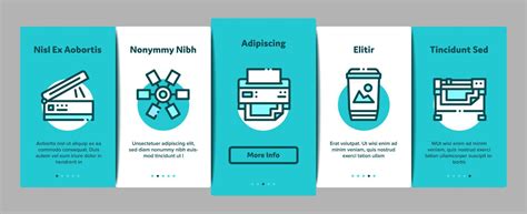 Polygraphy Printing Service Onboarding Elements Icons Set Vector 17562519 Vector Art At Vecteezy