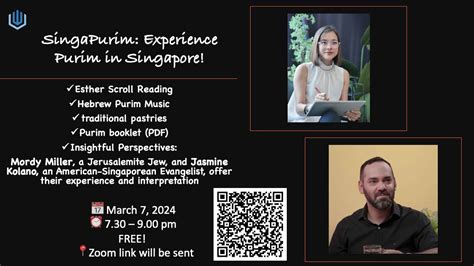 Purimcelebration Shalompointsingapore Jewishchristian Mordy Miller