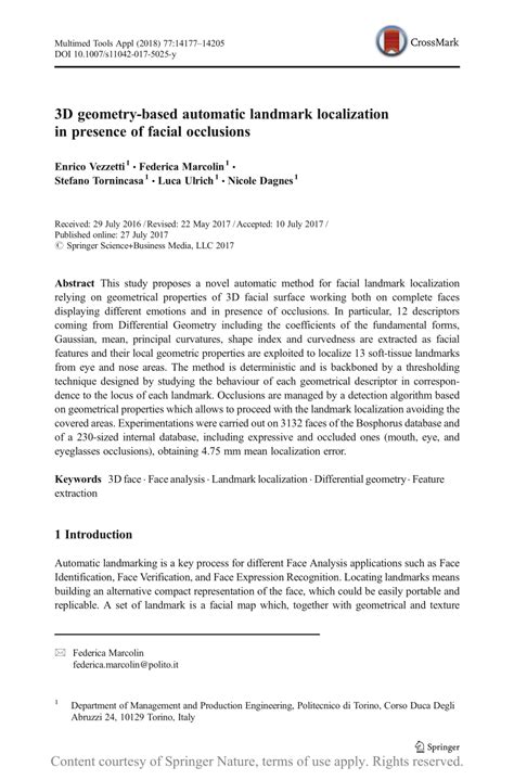 3d Geometry Based Automatic Landmark Localization In Presence Of Facial
