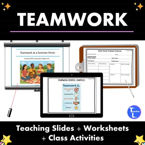 Teamwork Social Skill Lesson Groupwork Collaboration Activities 4th 5th Grade