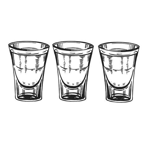 Premium Vector Set Of Vector Shot Glasses For Alcoholic Drinks Such