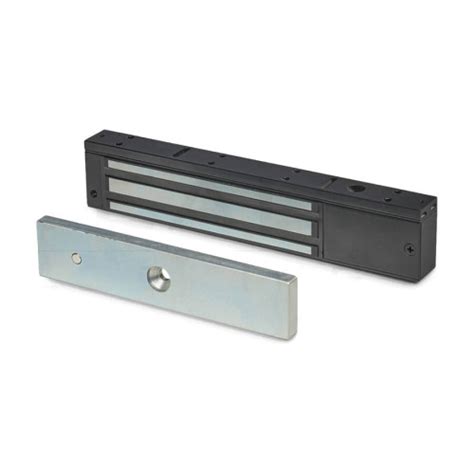 Black Slimline Stealth Series Monitored Maglock 12 24 Vdc Fire Rated