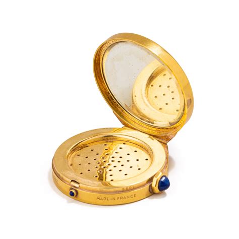 A Jewelled Gold And Enamel Powder Compact Bourdier Paris Circa 1930 Poudrier En Or En émail