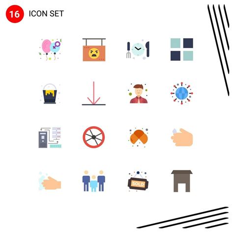 16 Thematic Vector Flat Colors And Editable Symbols Of Color Thumbnails Pumpkin Layout Time