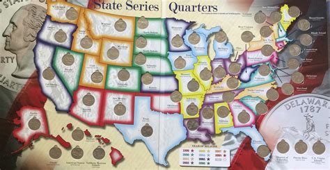 My Coins Collection Usa 50 States And 6 Territories Quarters Map Album