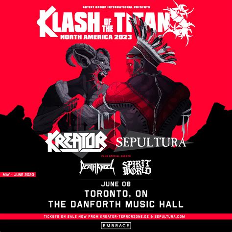 Concert Review – Kreator & Sepultura (The Danforth Music Hall, Toronto ...