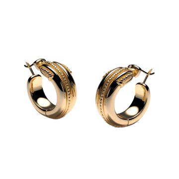 Elegant Gold Hoop Earrings Front View Gold Hoop Earrings Elegant