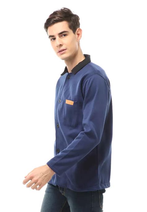 Jual Hamlin Woreq Atasan Formal Pria Outerwear Kemeja Blazer Lengan Panjang Material Fleece