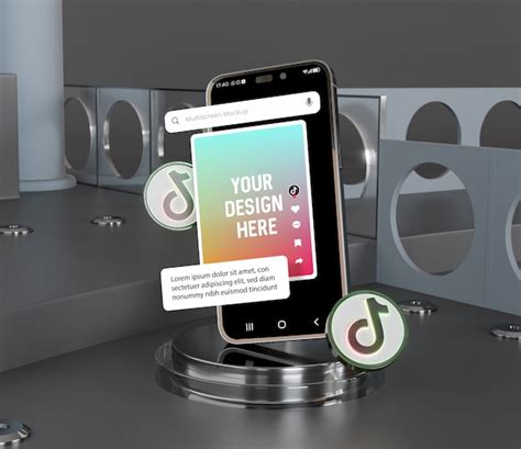 premium psd 3d buttons on smartphone device