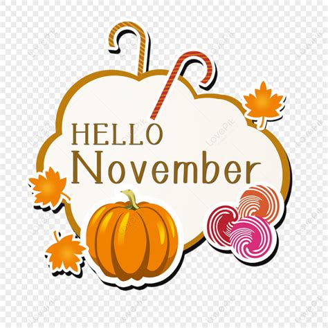 November Cute Clip Art Pumpkin November Fall Pumpkin November Fall