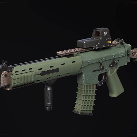 Ak 5c And Eotech 512 Cgtrader