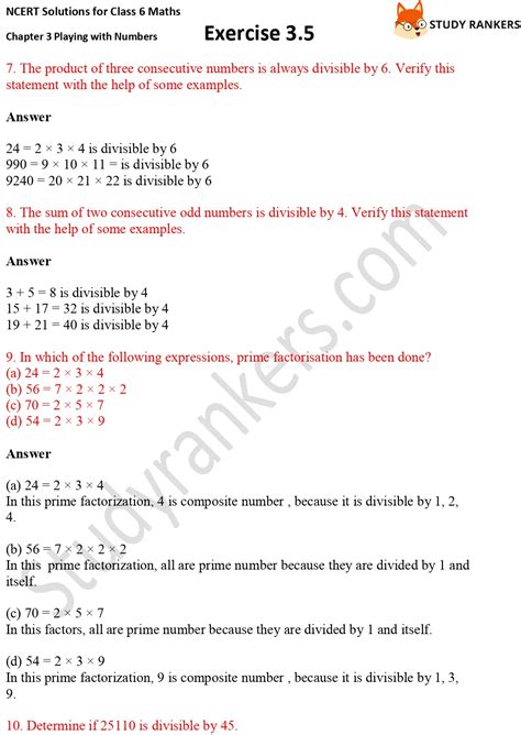 NCERT Solutions For Class Maths Chapter Playing With Numbers Exercise